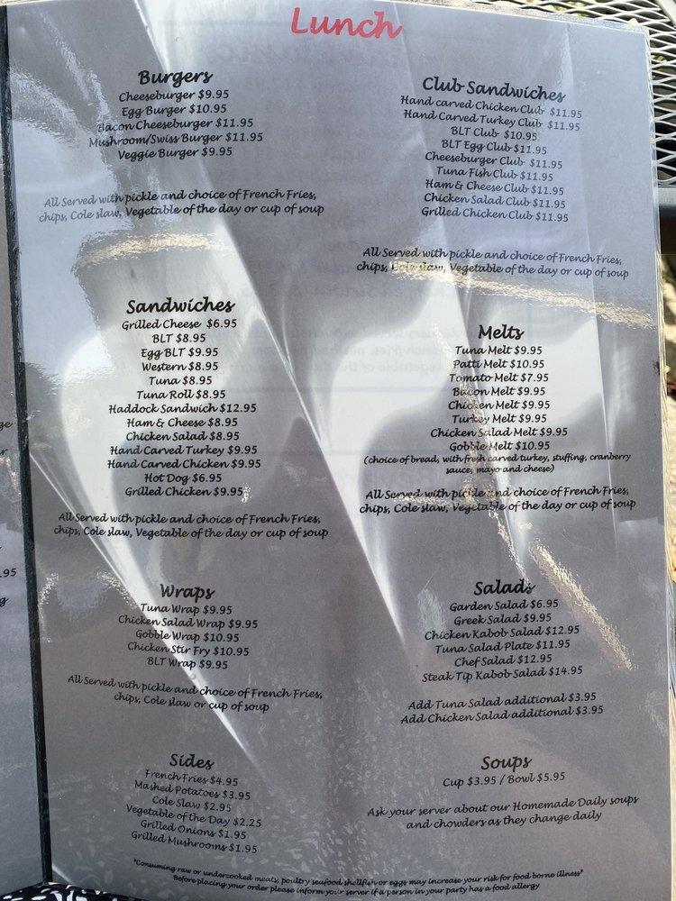 Menu at Portside Diner restaurant, Danvers
