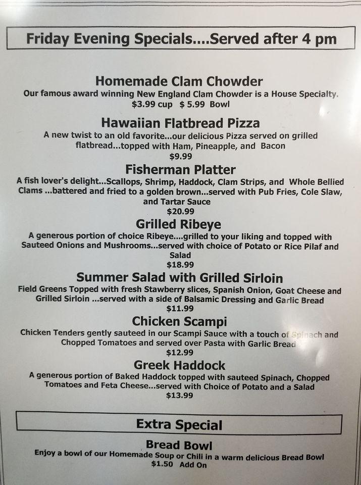 Menu at The Other Place Pub, Boylston