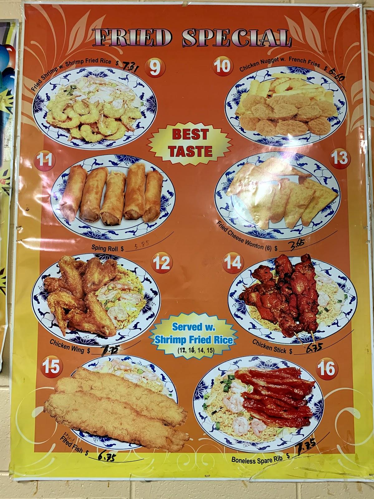 Menu at Best Wok restaurant, Port Gibson, US-61