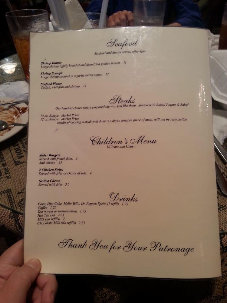 Menu at Gathering Place Cafe, Greeneville