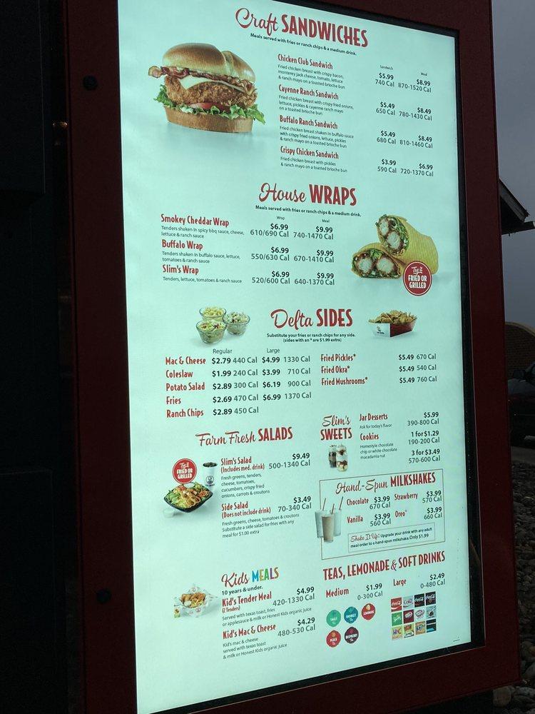 Menu at Slim Chickens desserts, Bowie