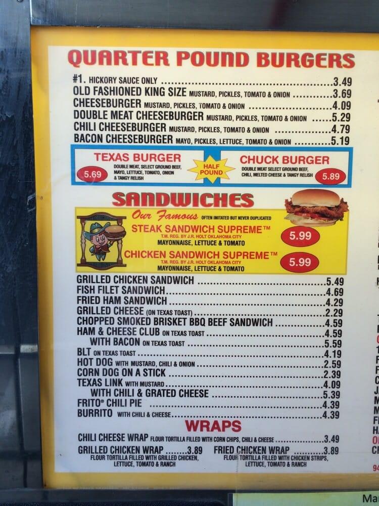 Menu at Del Rancho fast food, Midwest City, NE 10th St