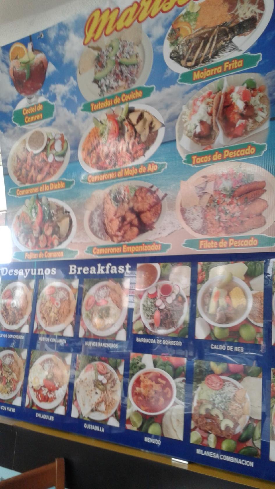 Carta del restaurante El Indio Azteca, Los Angeles, Devonshire St
