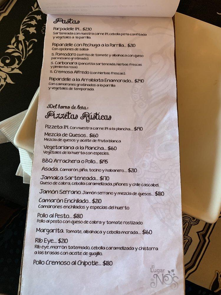 Menu at El Lugar De Nos Restaurante, Tecate