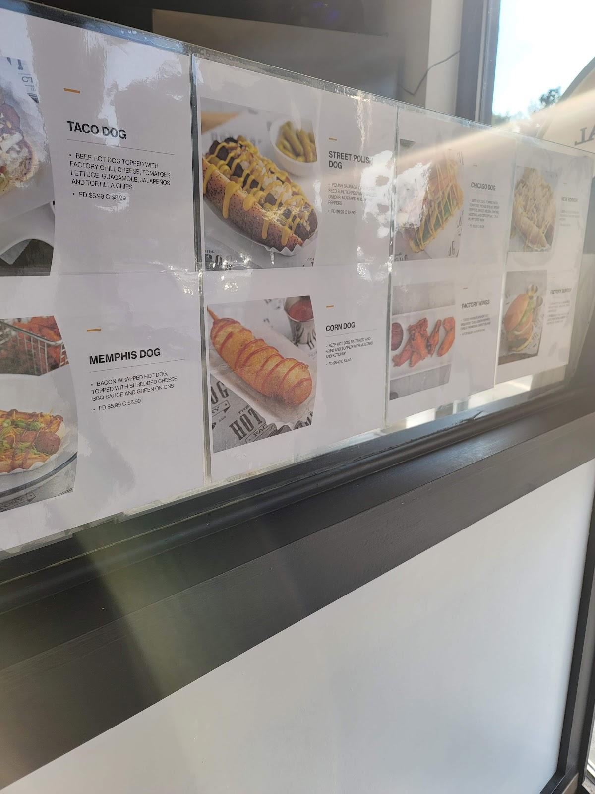 Menu at The Original Hot Dog Factory restaurant, Bethel Park