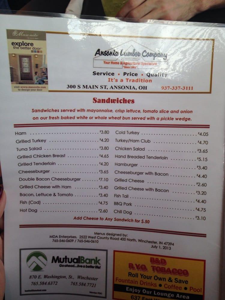 Menu at Mrs. Wick's Restaurant & Pie Shop, Winchester