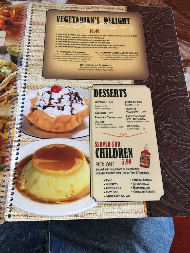 Menu at Rodeo Grande restaurant, Roanoke