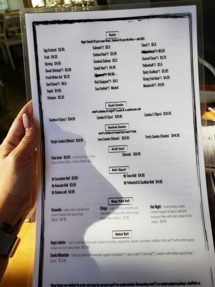 Menu at Maru Sushi & Grill - East Nashville restaurant, Nashville