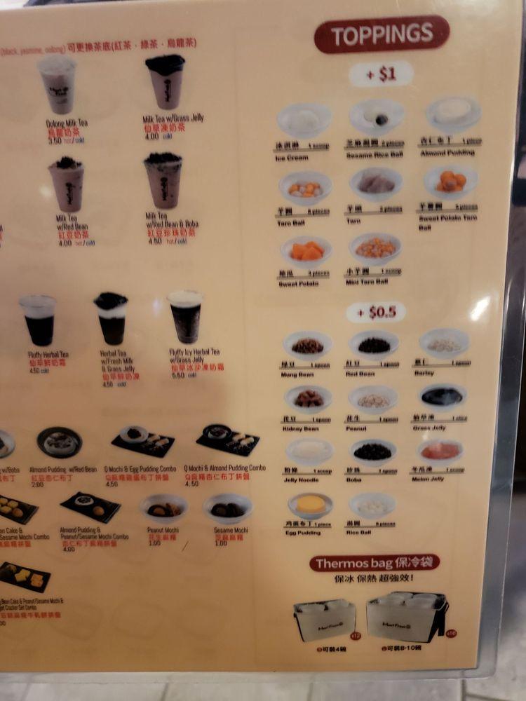 Menu at Meet Fresh desserts, Atlanta