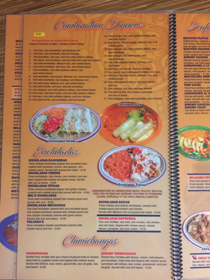Menu at Moctezuma Grill 2 restaurant, Wynne