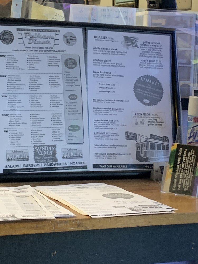Menu at Pelham Diner restaurant, Pelham