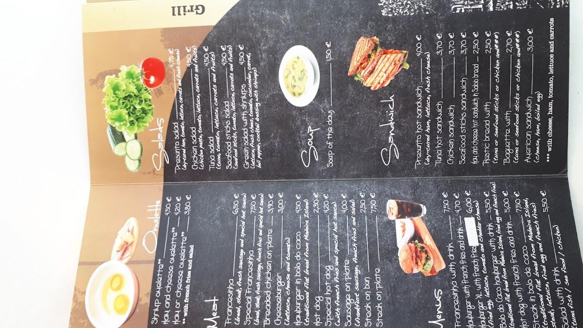 Menu em Tropicália restaurante, Castelo de Paiva, Praça Independência 7G