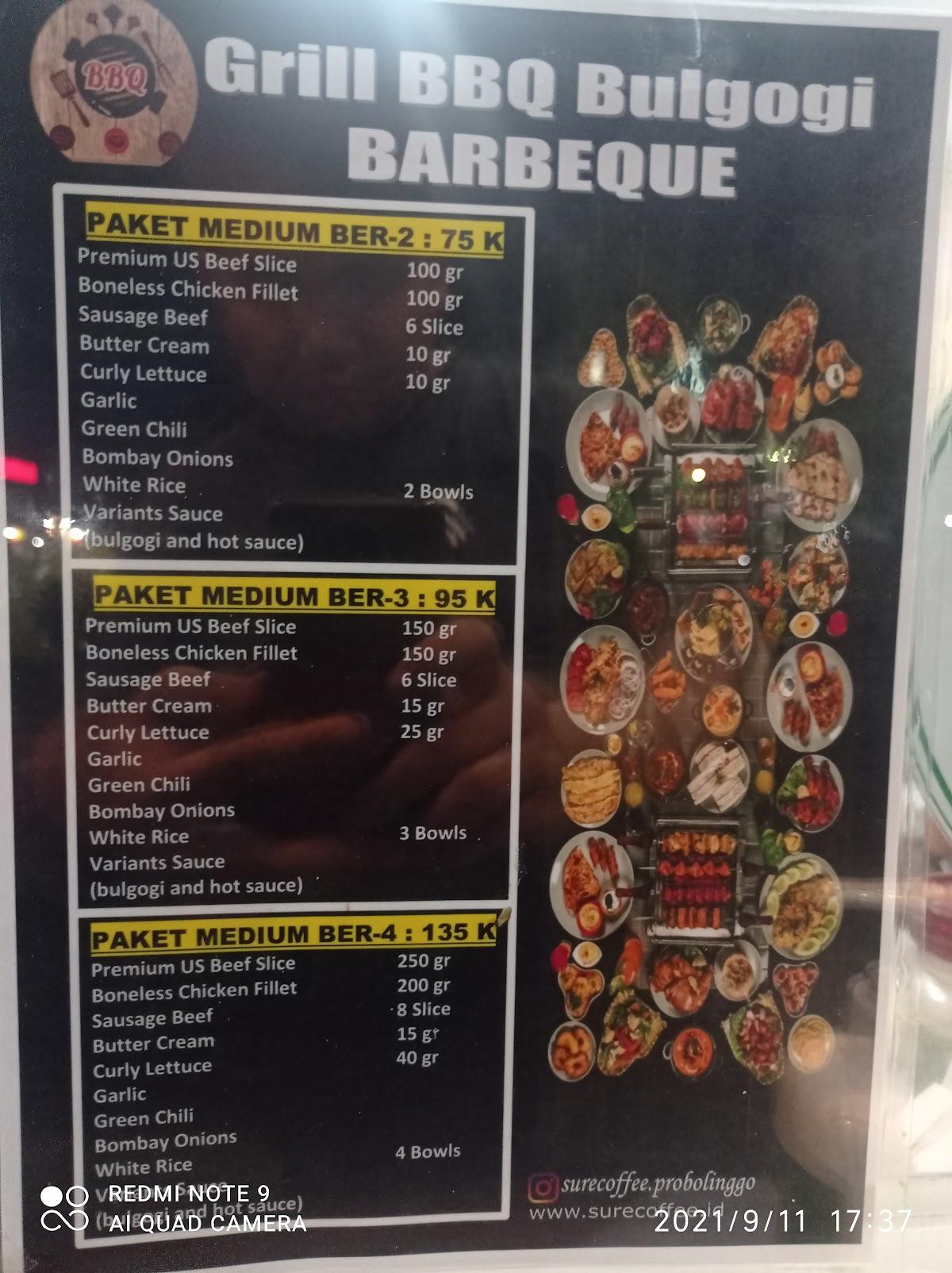 Menu at SURE COFFEE Cokro Probolinggo, Probolinggo