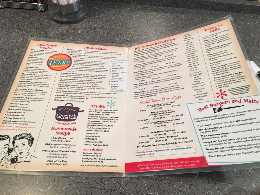 Menu at Cafe Manhattan, Clayton, 505 S Hanley Rd