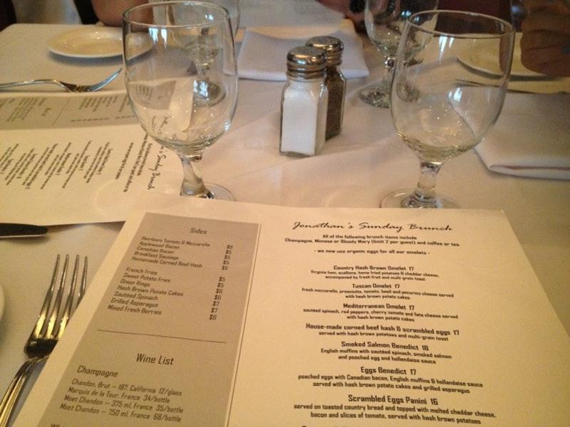 Menu at Jonathan's Restaurant New Hyde Park, Garden City Park