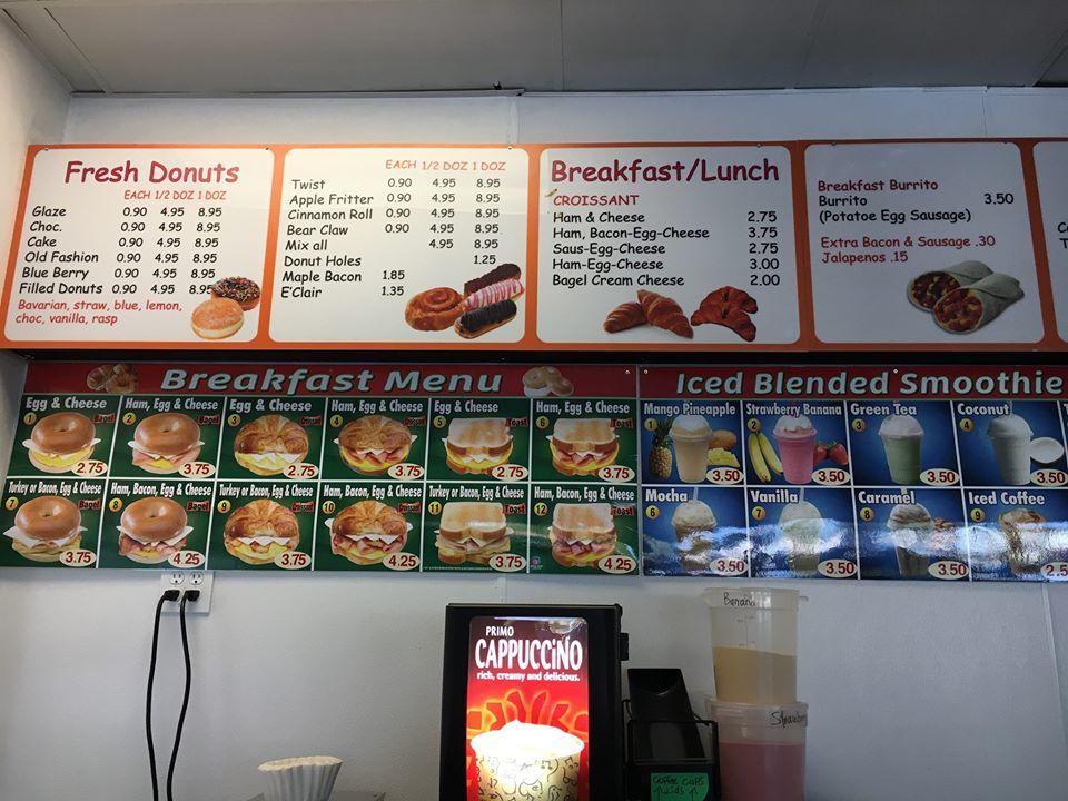 Menu at Donut City, Tucker