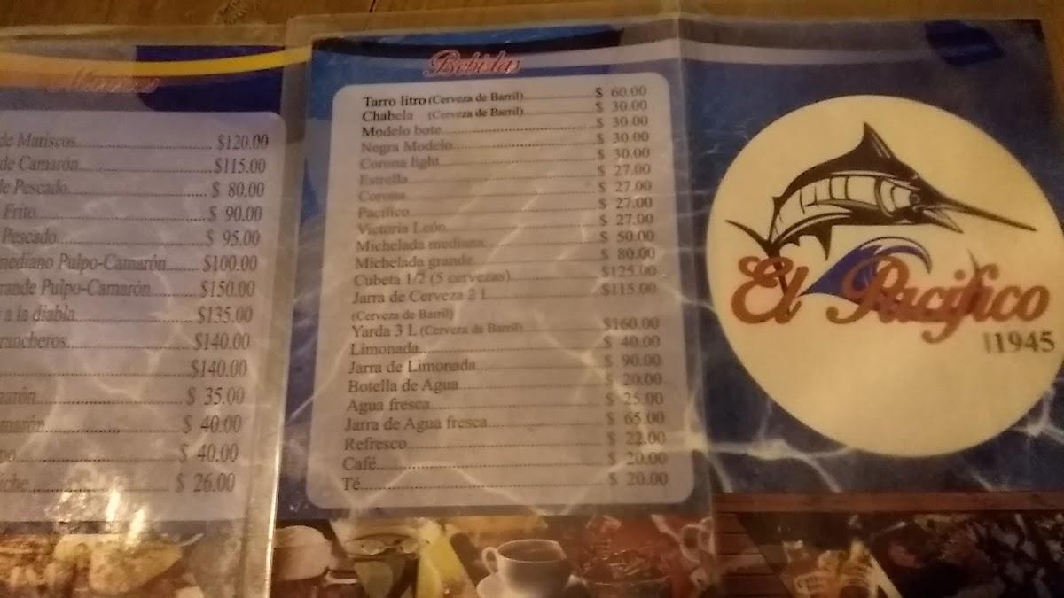Carta de EL PACIFICO RESTAURANT, Guadalajara