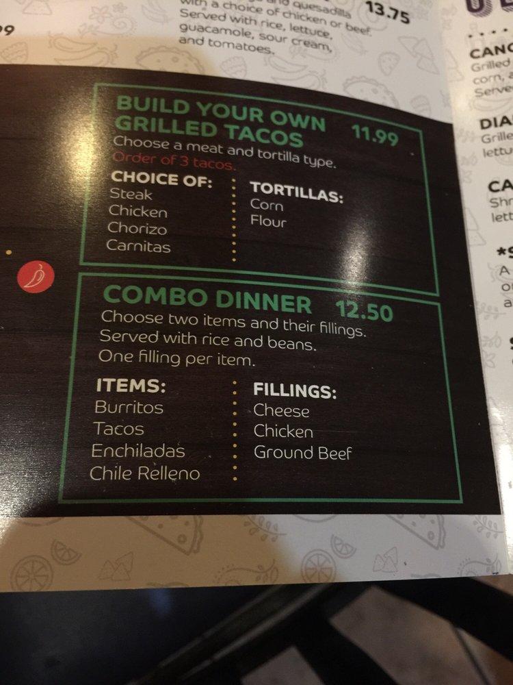 Menu at El Cerro Bar & Grill, Murrells Inlet, US-17 BUS