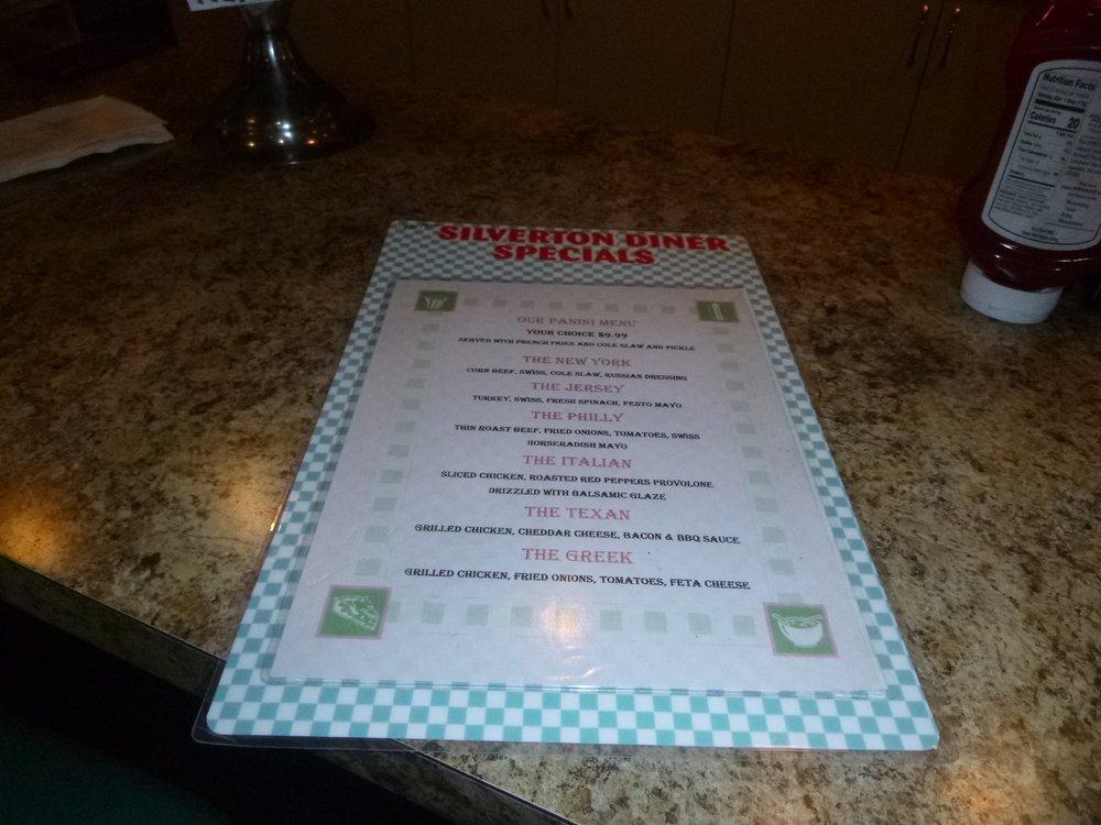 Menu at The New Silverton Diner restaurant, Toms River, Hooper Ave # 2