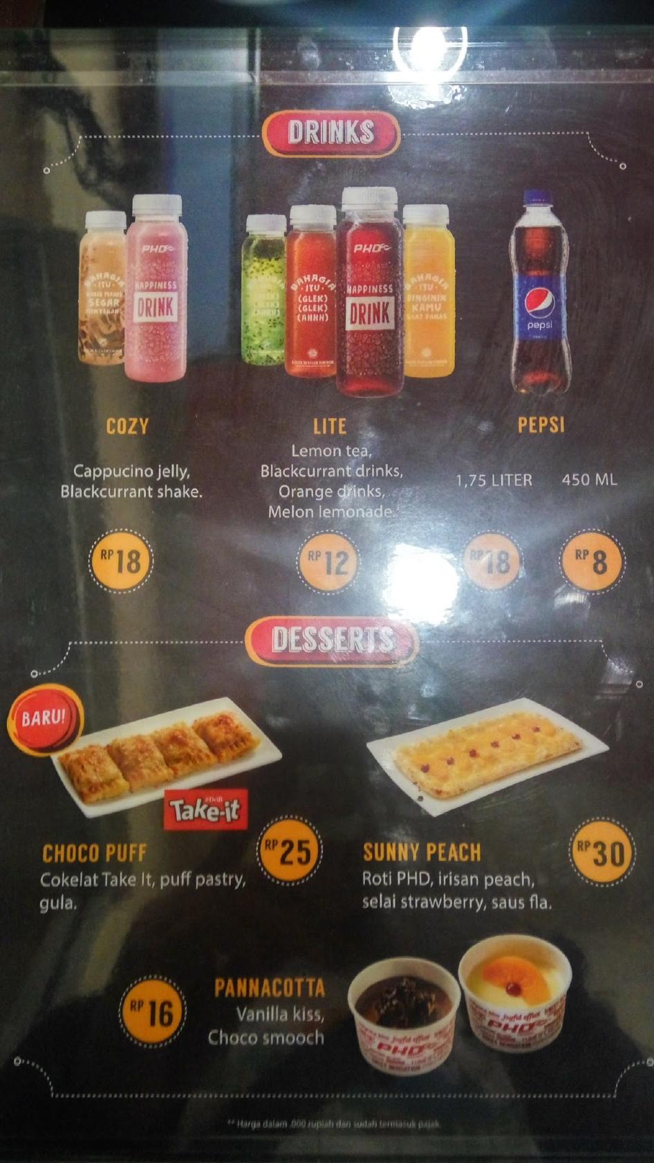 Menu at Pizza Hut Delivery - PHD Indonesia pizzeria, West Jakarta, Jl ...