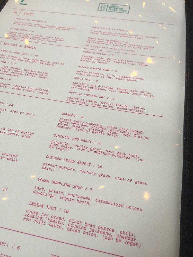 Menu at The Press pub & bar, Oklahoma City