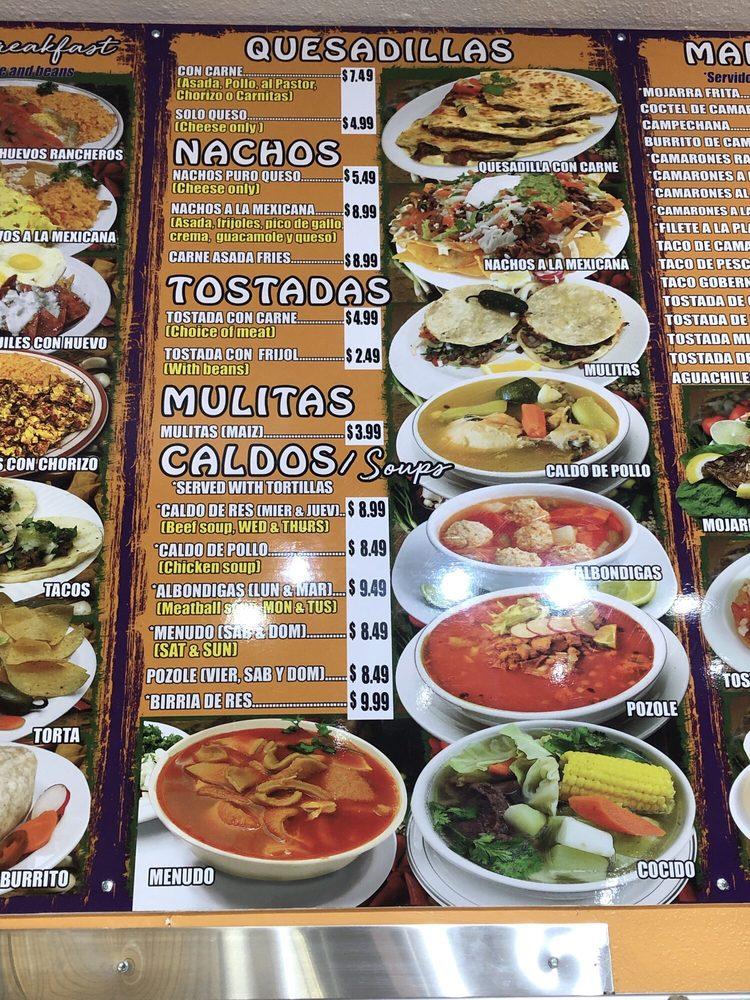 Menu at Casa Cortez Mexican Food restaurant, Ontario, S Euclid Ave