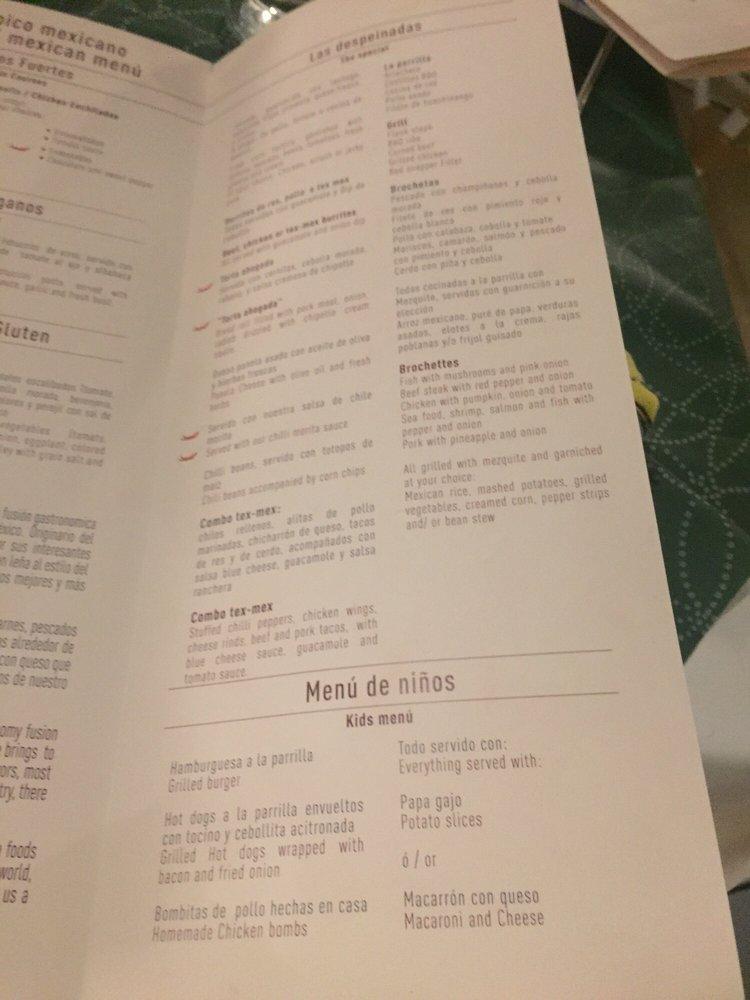 Menu at Pina Colada restaurant, Cancún, Boulevard Kukulcan KM 16.5 L-48 ...