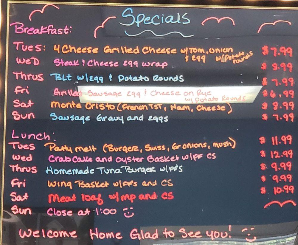 Menu at Beach Road Round-up restaurant, Chincoteague Island