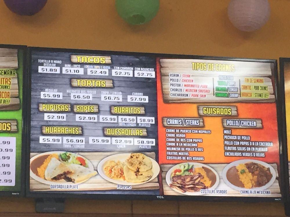 Menu at La Villa restaurant, Acworth