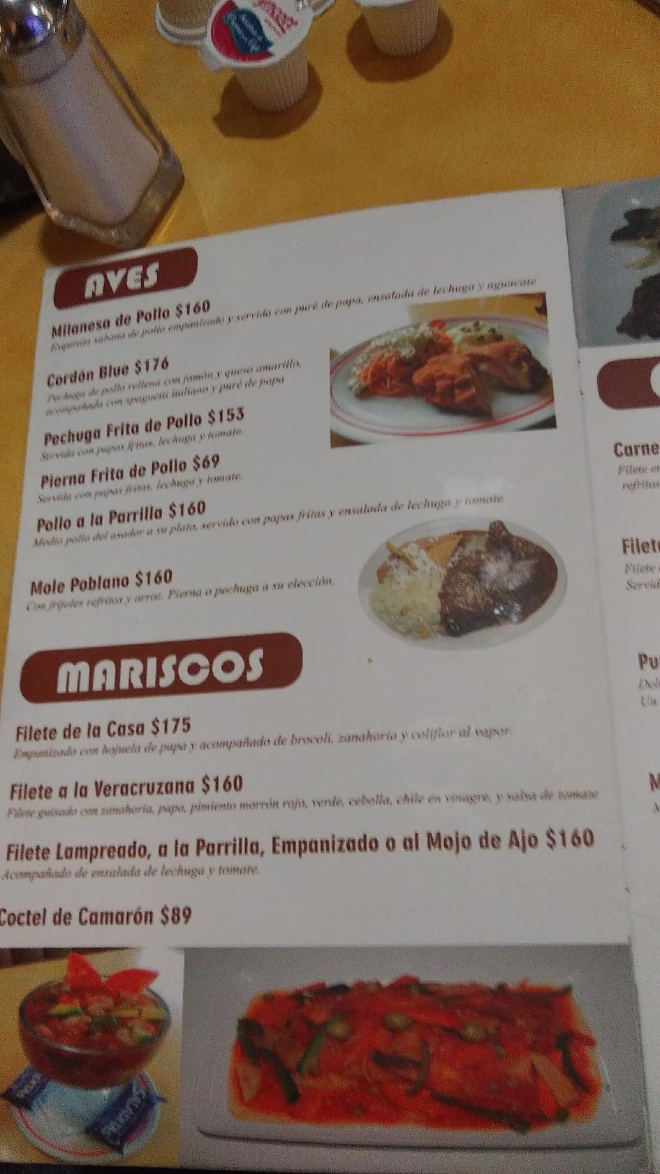 Carta de Restaurant Palax, Monterrey, Av. Madero