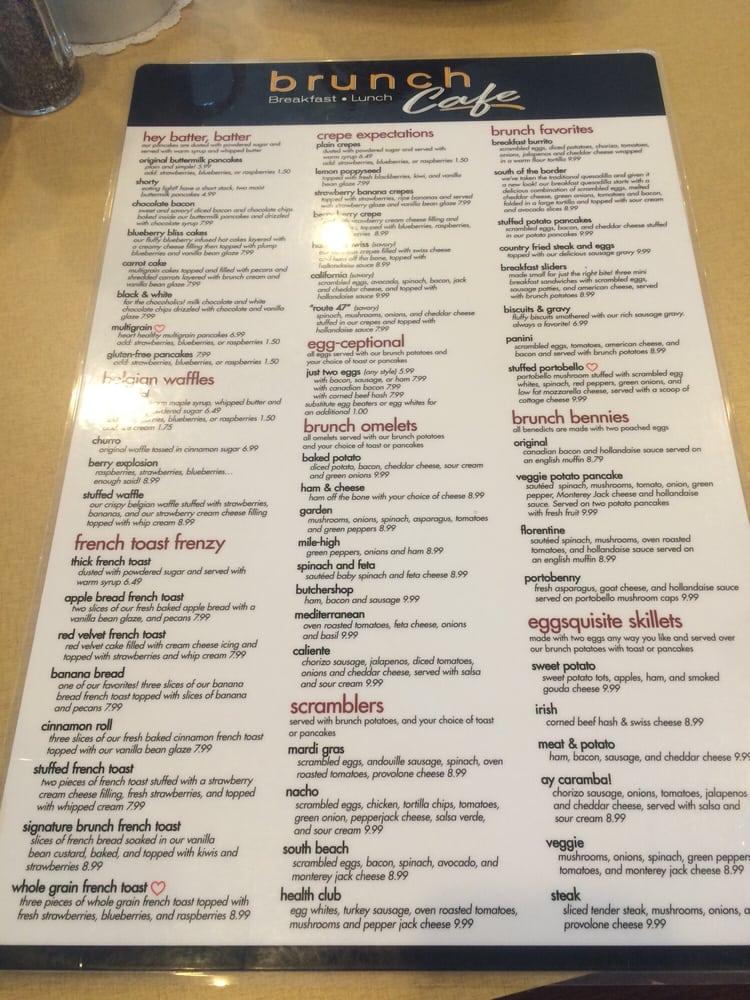 Menu at Brunch Cafe-Huntley, Huntley