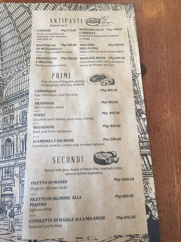 Menu at D'ursi Pizza Autentica Pizzeria Napoletana, Lipa