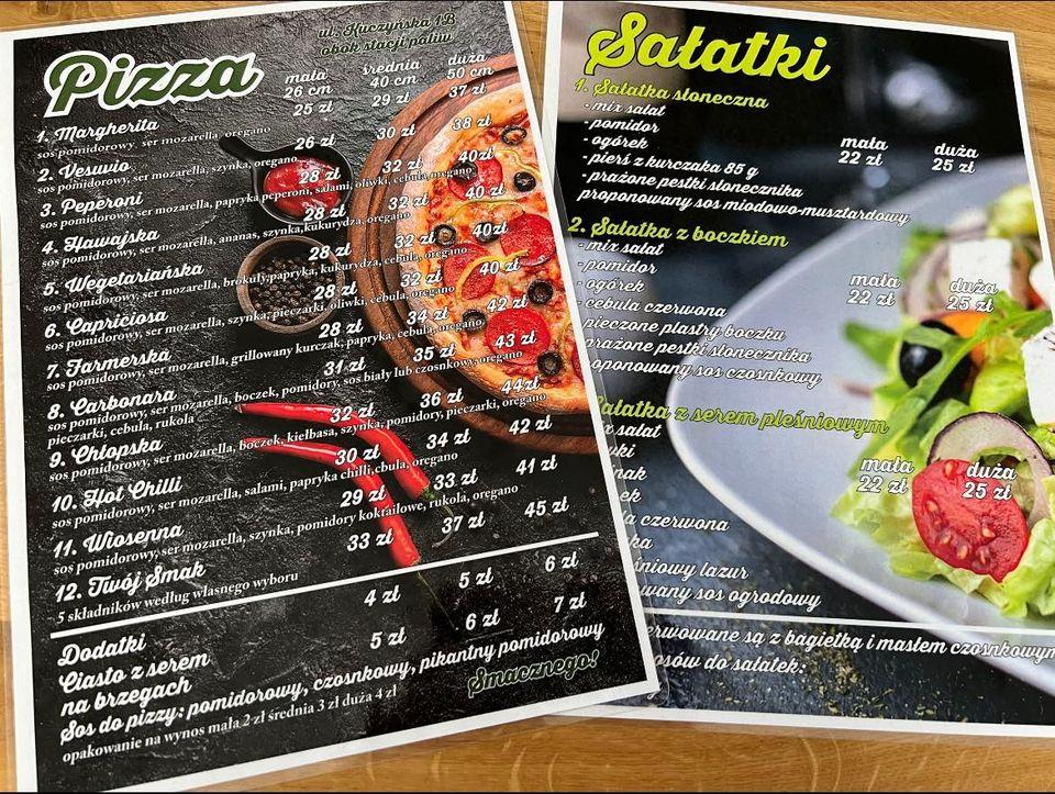 Carta del restaurante Snack Pizza, Ciechanowiec