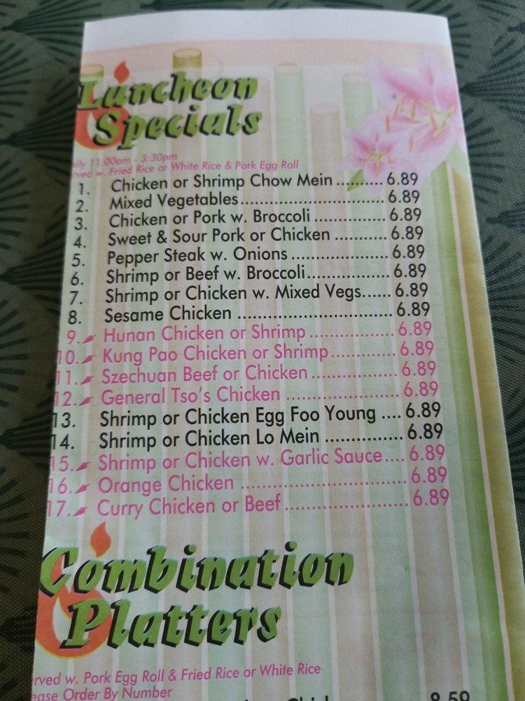 Menu at Yum's Restaurant, Laurel