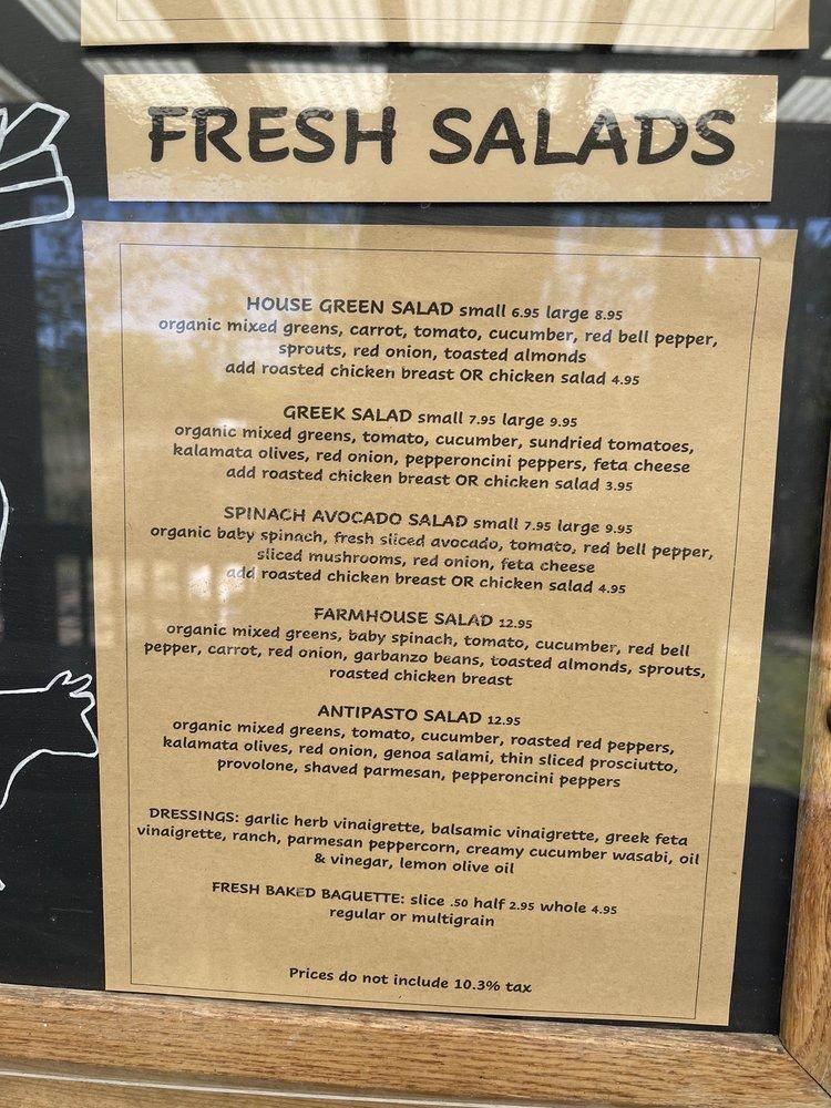 Menu at Sea Star Cafe, Chincoteague Island