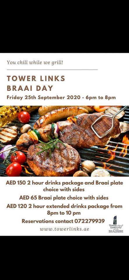 Menu at Tower Links Golf Club, Ras Al-Khaimah