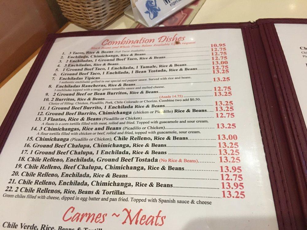 Menu at Viva Mexico Restaurant, Des Moines