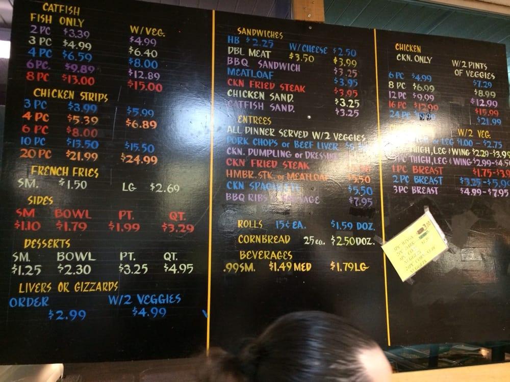 Menu at Pop's Fried Chicken fast food, Terrell