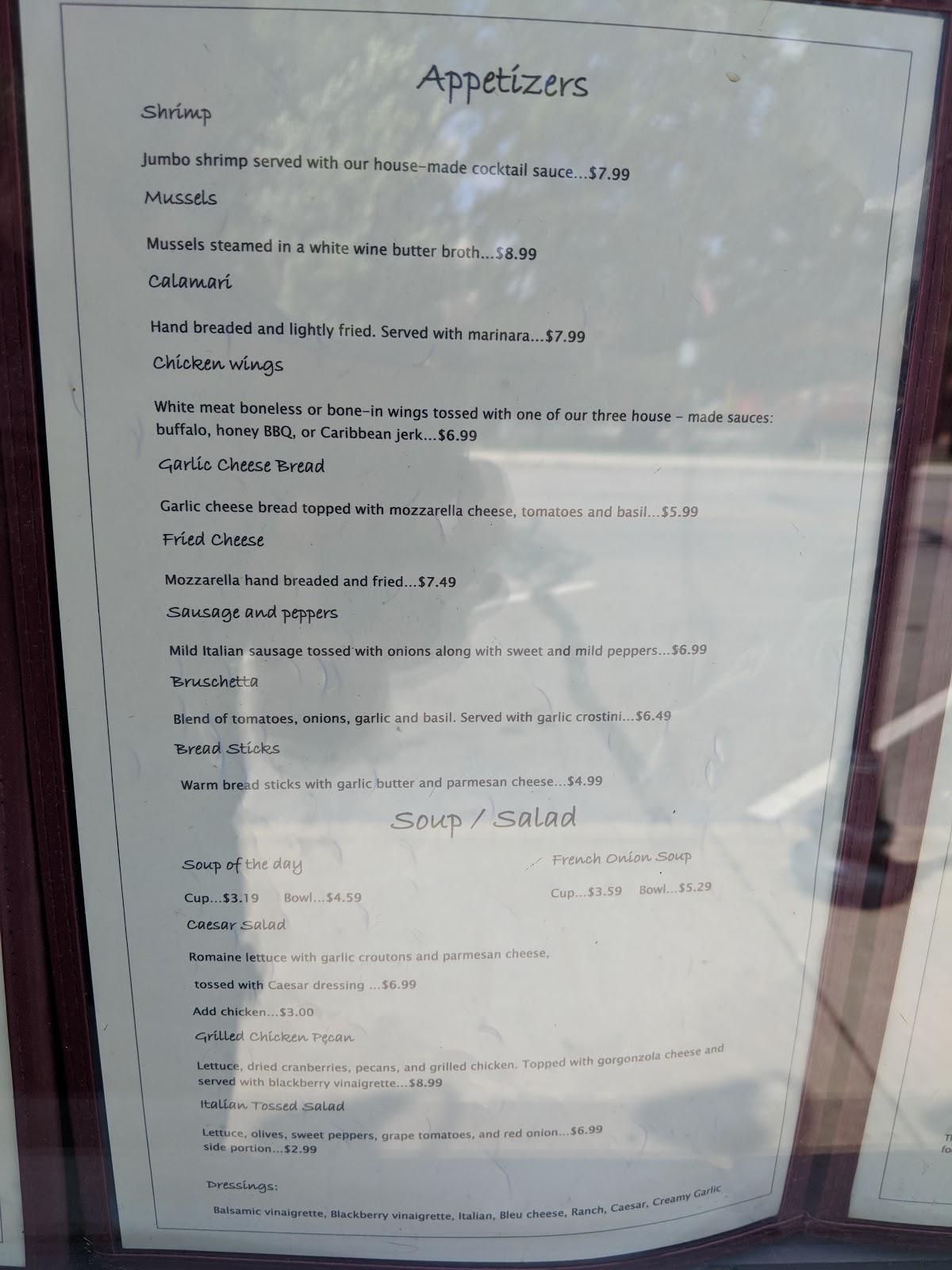 Menu at Villa Nova Pizzeria & Bistro, Chesterton