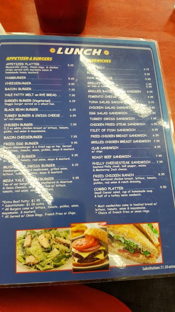 Menu at Yale Street Grill restaurant, Houston