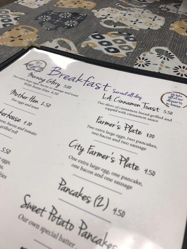 Menu at Knead the Dough restaurant, Ransomville