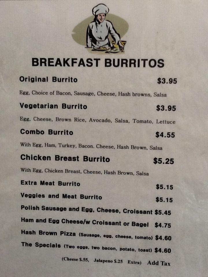 Menu at American Employee Cafeteria (Ramp Level), Los Angeles