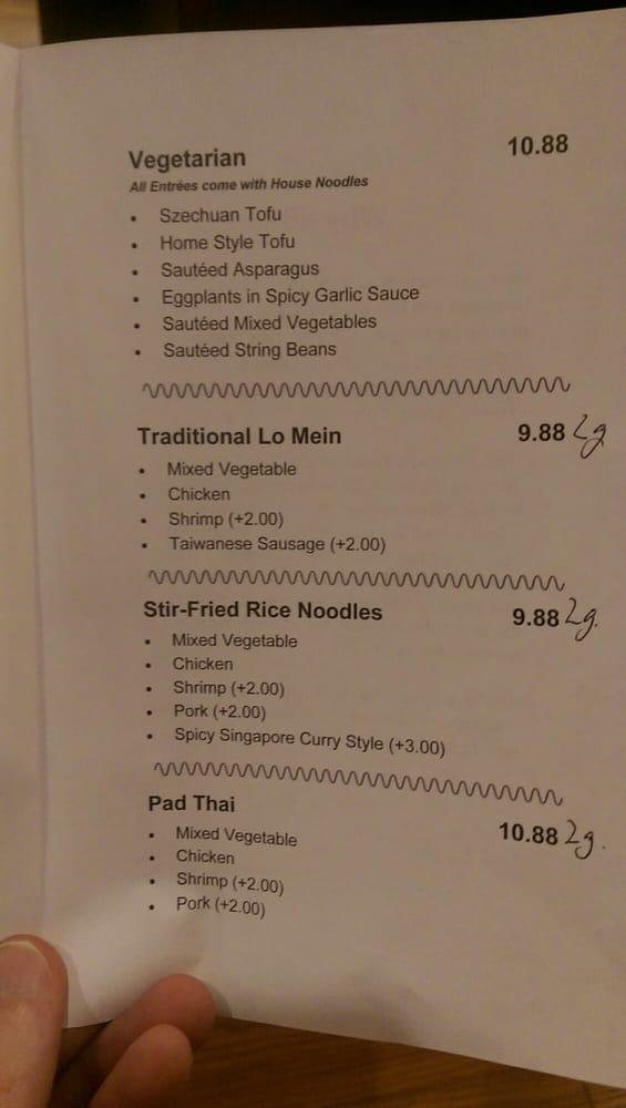 Menu at Noodle Eighty Eight restaurant, Souderton