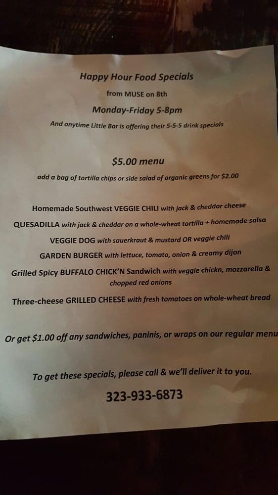 Menu at The Little Bar, Los Angeles, 757 S S La Brea Ave