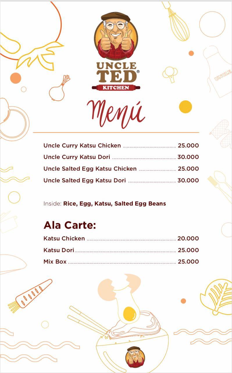 Menu at Uncle Ted Kitchen restaurant, Central Jakarta, Jl. Setia Kawan ...
