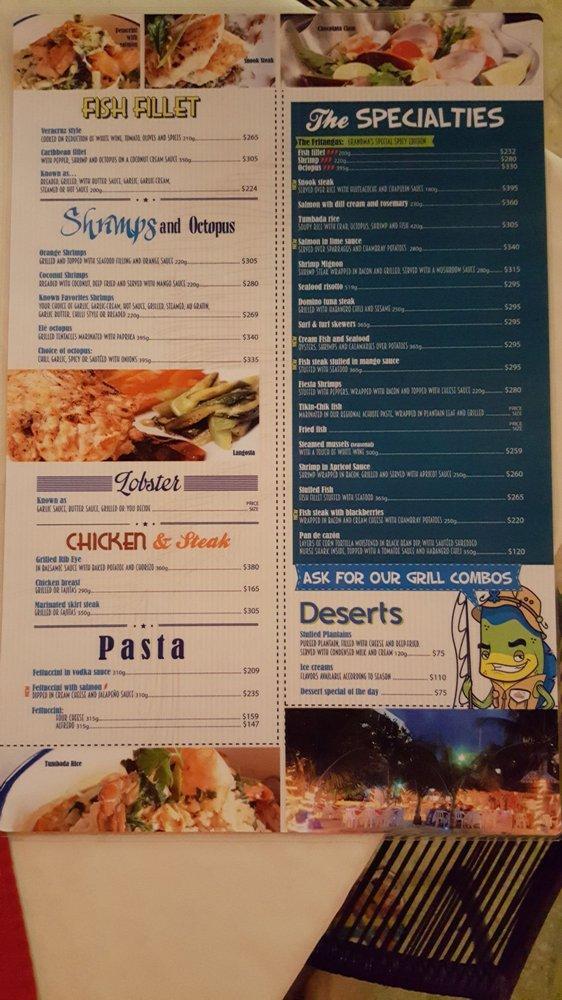 Menu at El Fish Fritanga restaurant, Cancún, Blvd. Kukulcan