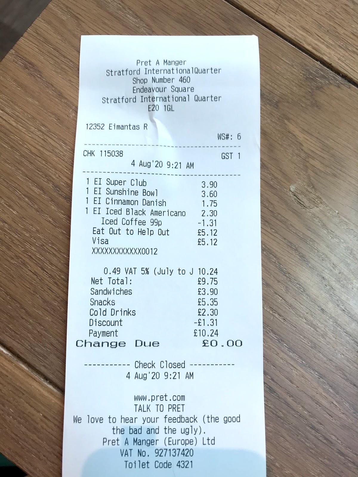 Menu at Pret A Manger, London, Stratford International Quarter