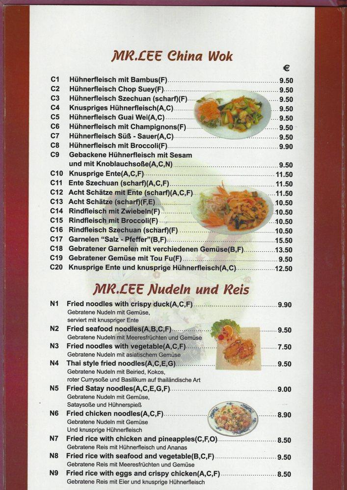 Menu at Mr Lee Cafe Asia, Wieselburg