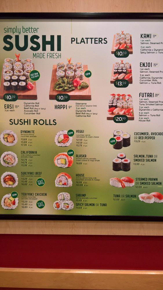 Menu at Edo Japan - Cornerstone Fort Saskatchewan - Grill and Sushi ...