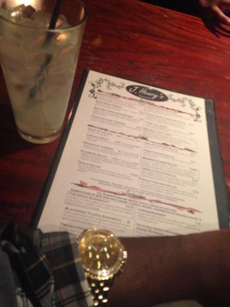 Menu at J. Henry's Restaurant, Griffin